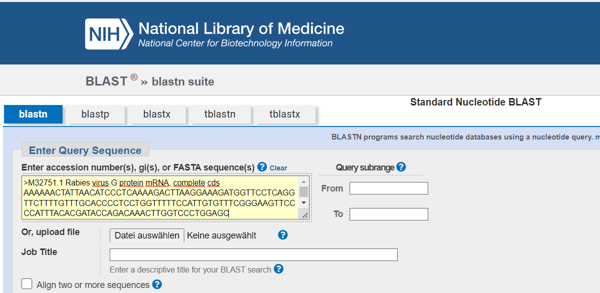 3.11 Basic Local Alignment Search Tool (BLAST) - Biodata Science